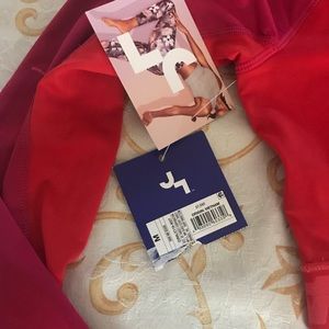 JoyLab | Tops | Joy Lab Pink And Orange Long Sleeve Crop Workout M ...